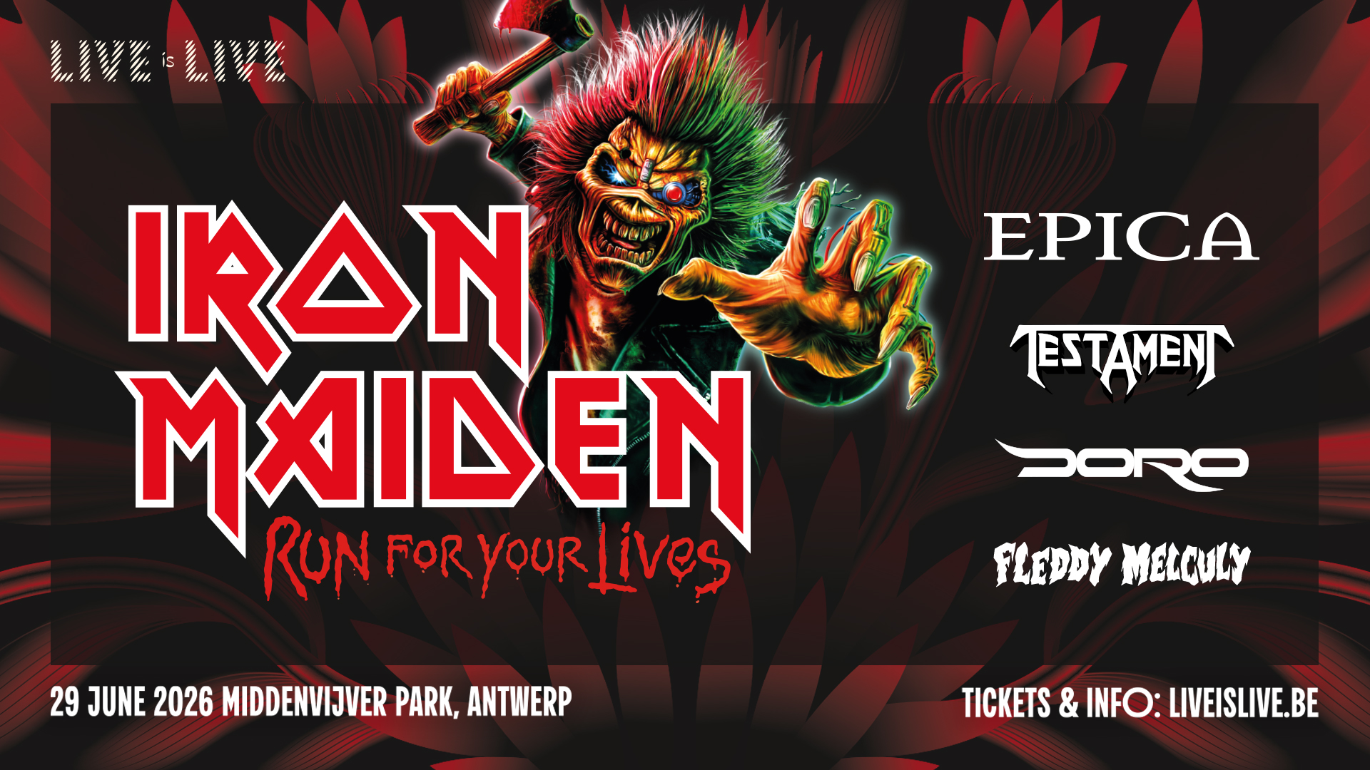Volledige line-up voor Iron Maiden Headline Show bekend. - Rockportaal.nl